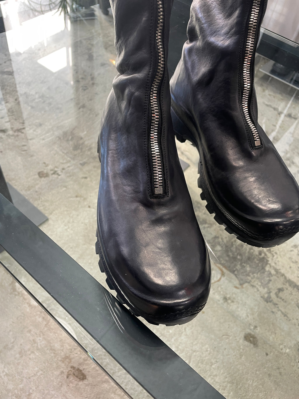 GUIDI : VS09 HORSE FULL GRAIN,LINED FRONT ZIP HIGH BOOT,SOLE GUIDI : VS09 HORSE FULL GRAIN,LINED FRONT ZIP HIGH BOOT,SOLE
